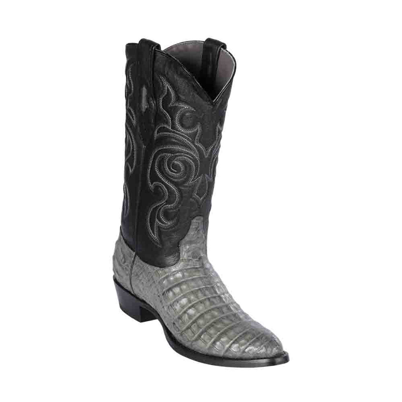 Los Altos Belly Round Toe Gray Caiman Boots – ParaHombreUSA