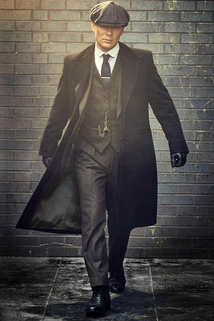 Mens Peaky Blinders Costume Thomas Shelby Suit & Overcoat – ParaHombreUSA