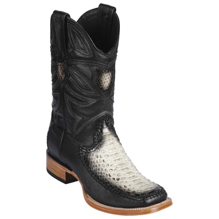 Botas de Piton Original con Venado Horma Cuadrada Ancha – parahombreusa