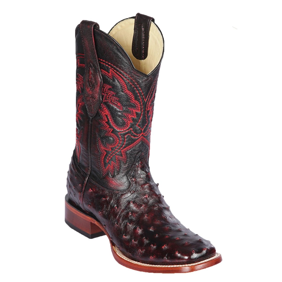 Botas de Avestruz Horma Ranchera Cuadrada Ancha C – ParaHombreUSA
