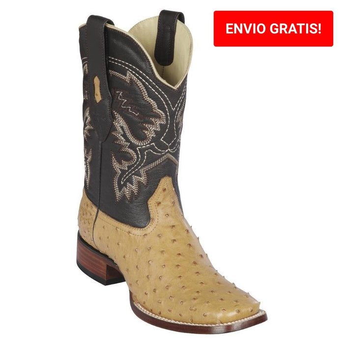 Botas de Avestruz Horma Ranchera Cuadrada Ancha LAB – ParaHombreUSA