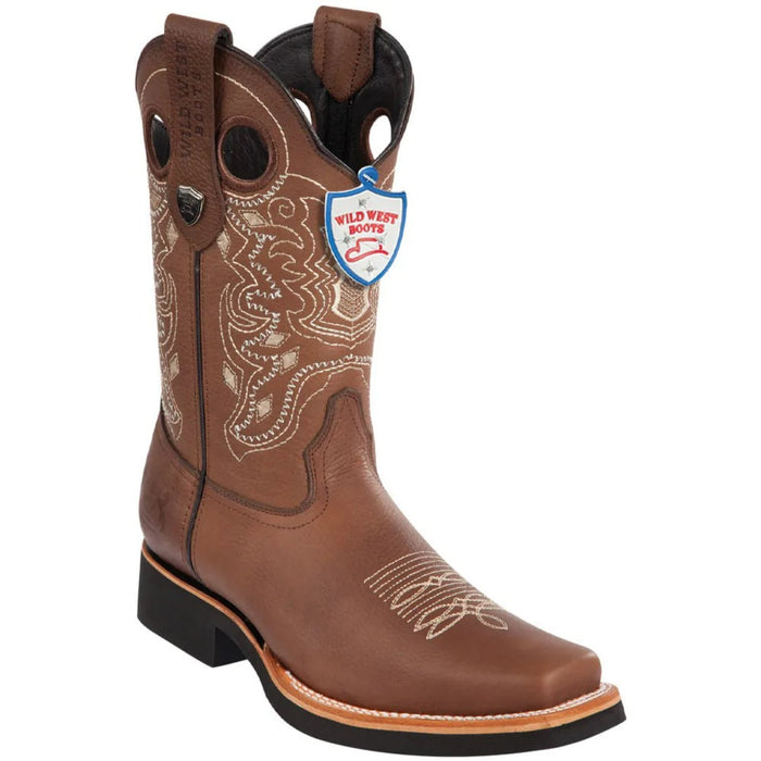 Botas Vaqueras de Cuero Grisly Horma Rodeo Cuadrada WW – ParaHombreUSA