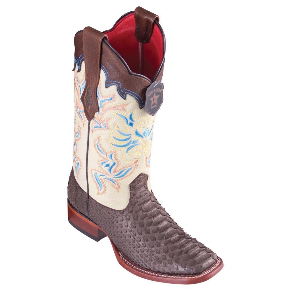 Botas Vaqueras de Piton Original en Punta Cuadrada para Dama LAB-322N5 ...