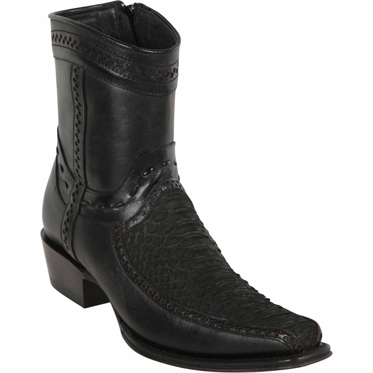 Men's Los Altos Original Python and Deer Skin European Toe Short Boots ...