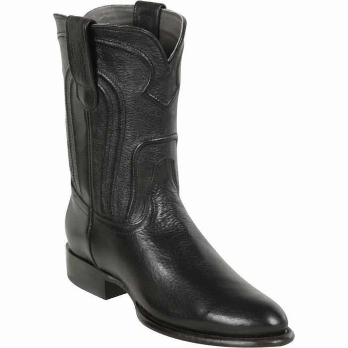 Men's Los Altos Original Leather Boots Roper Toe - Black – ParaHombreUSA