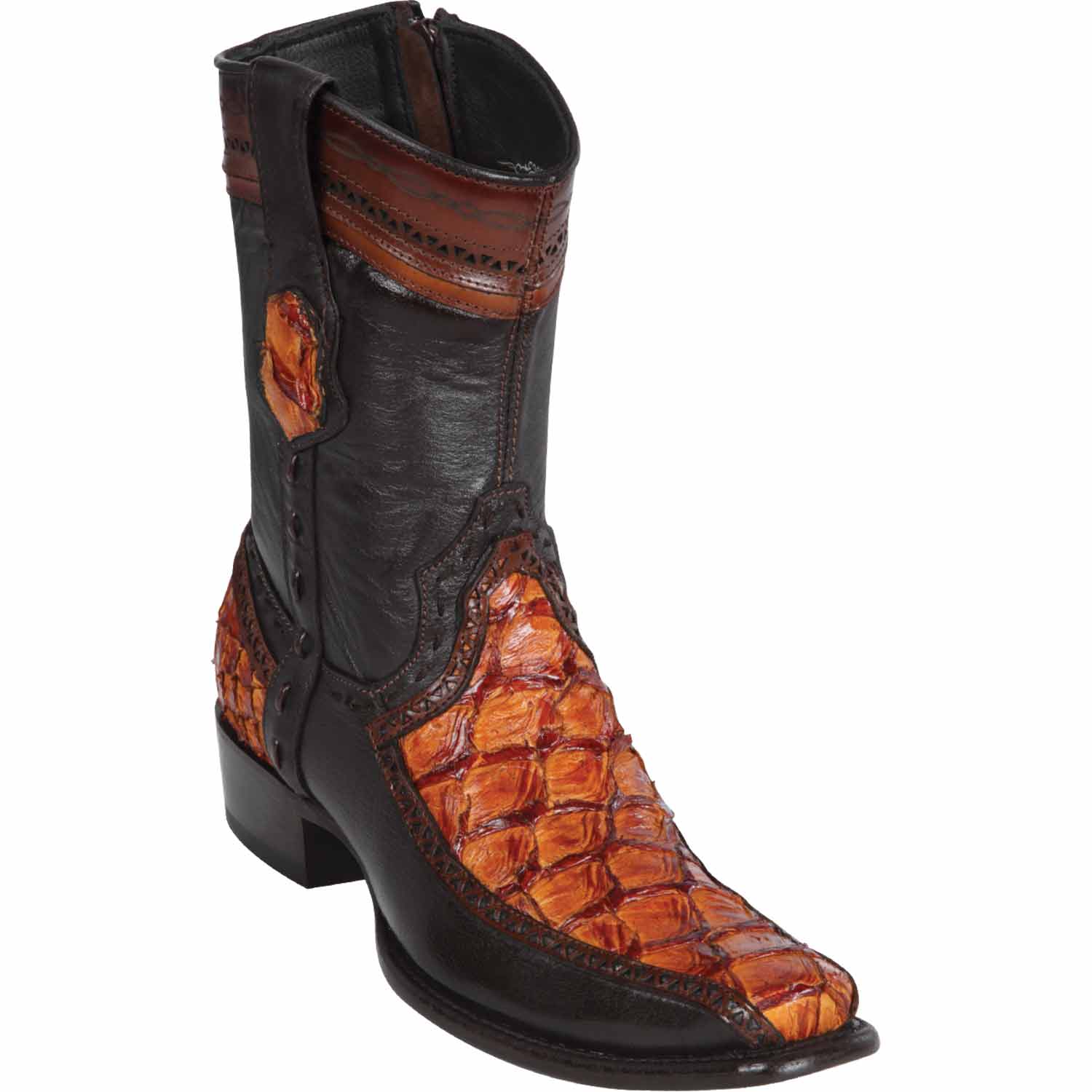 Men's Wild West Monster Fish with Deer Dubai Toe Short Boots 279BF10-A ...